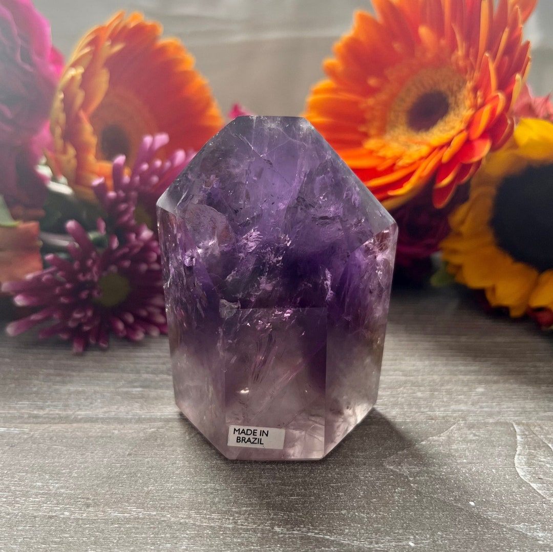 AAA Royal Amethyst Phantom Tower - Rainbow Amethyst Crystal Point ...