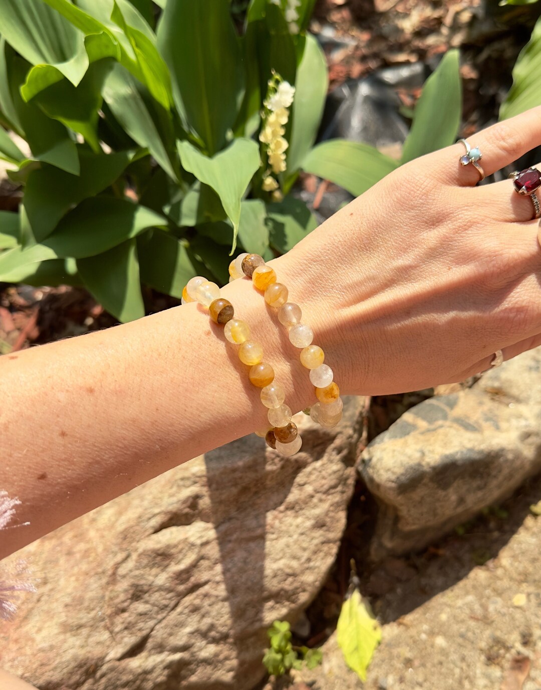 AAA Golden Healer Beaded Bracelet - Choose Size - (1) One Beautiful ...