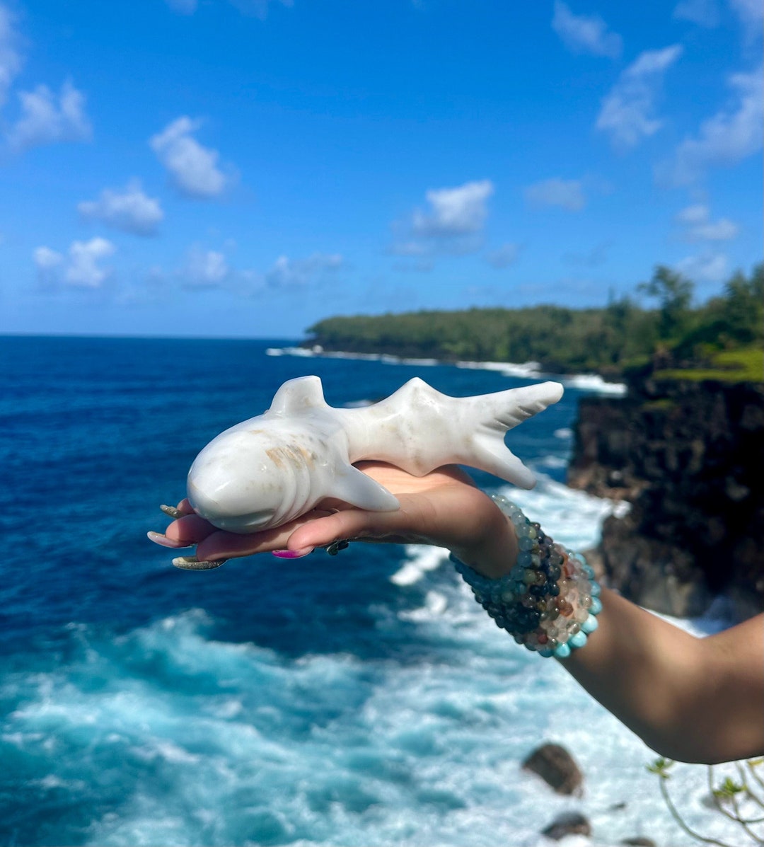 Mexican Marble Shark Carving - Beautiful Hand Carved Shark Ethically ...