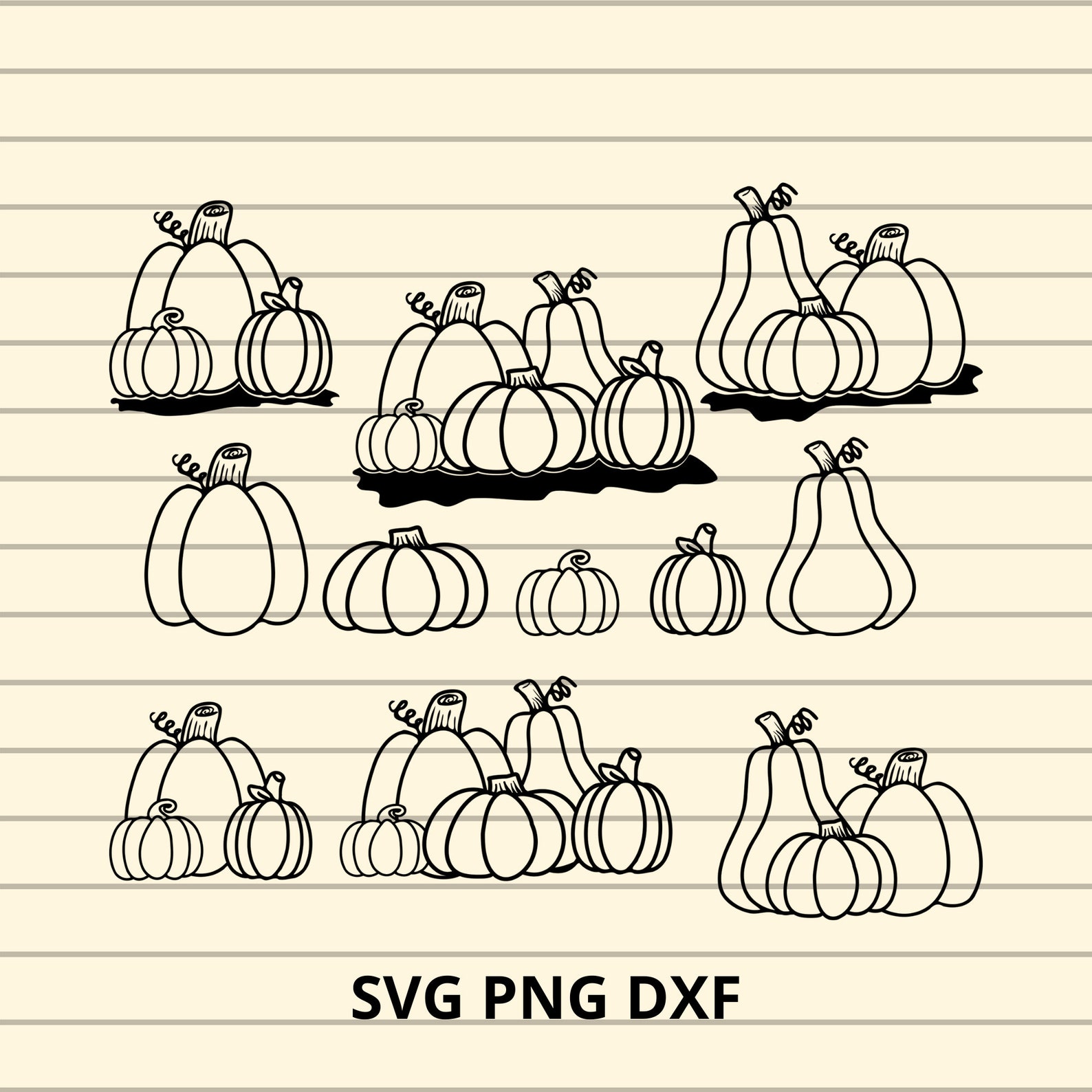Pumpkins SVG DXF PNG - Etsy
