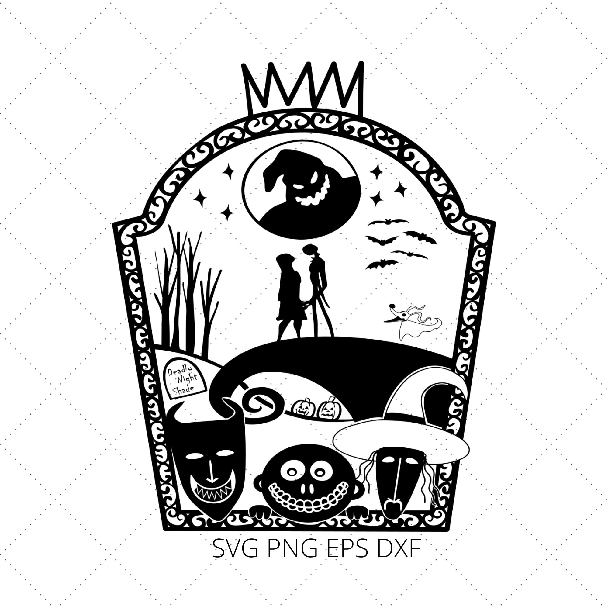 Nightmare Before Christmas SVG EPS PNG Dxf - Etsy