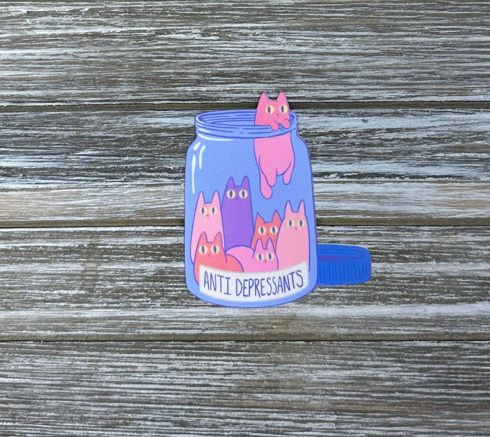 Cat Antidepressants Sticker - Etsy