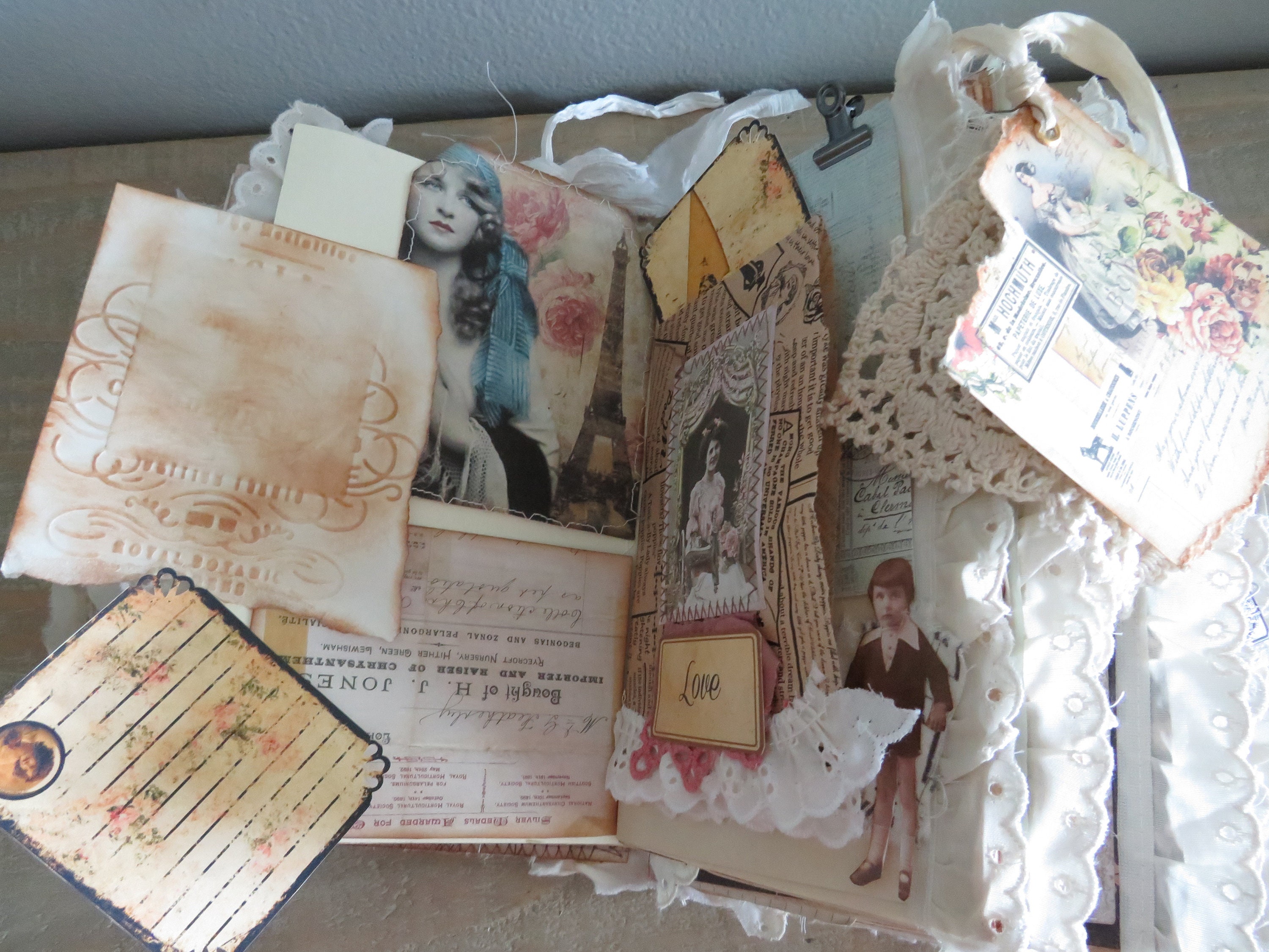 Hard Cover Junk Journal With Hidden Spine Writing Journal and Keepsake ...