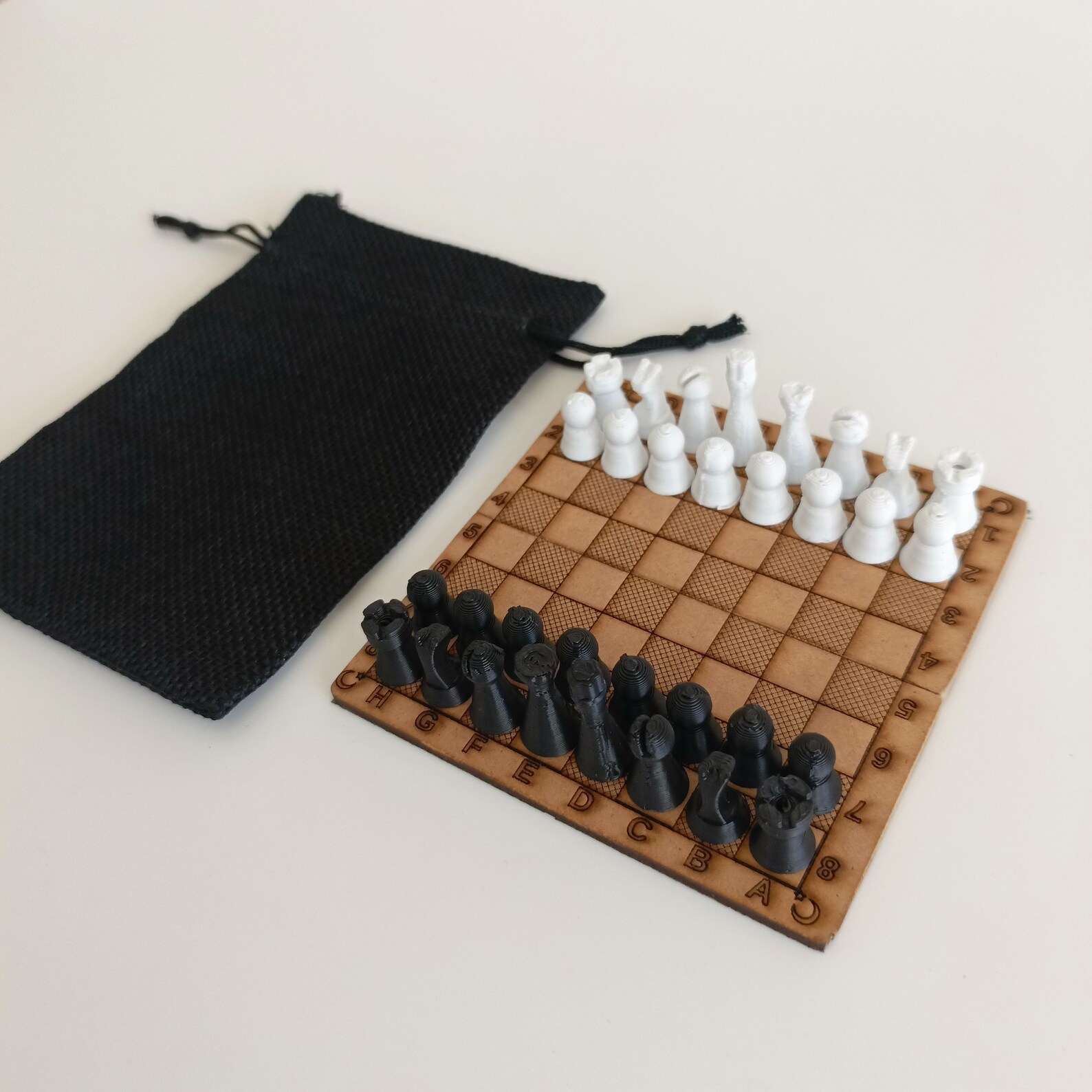 Mini Pocket Size Chess Set Wooden Table Chess Pieces and Easy Packeging ...