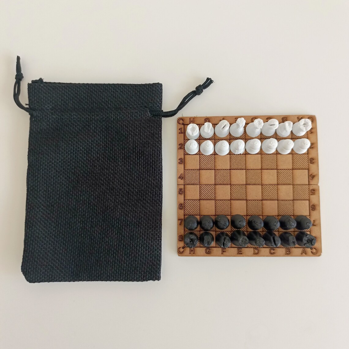 Mini Pocket Size Chess Set Wooden Table Chess Pieces and Easy Packeging ...