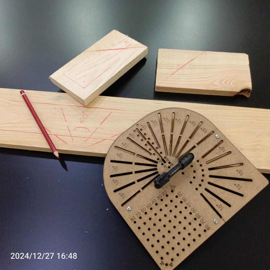 DXF STL FILE Multi Purpose Carpenter Woodworket Ruler Angle Cutting 15 ...