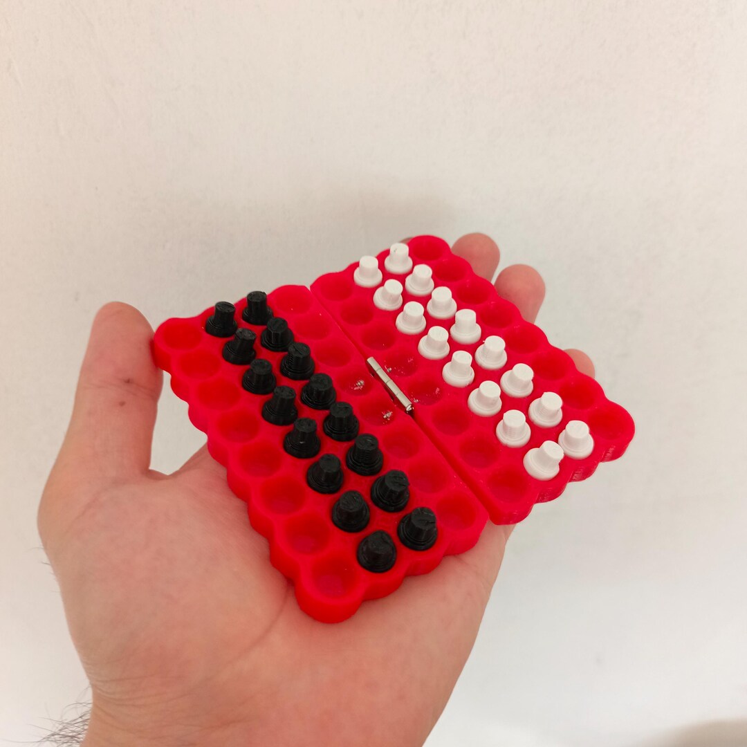 Pocket and Bag Size Portable Checkers & Draughts Game Set for On-the-go ...