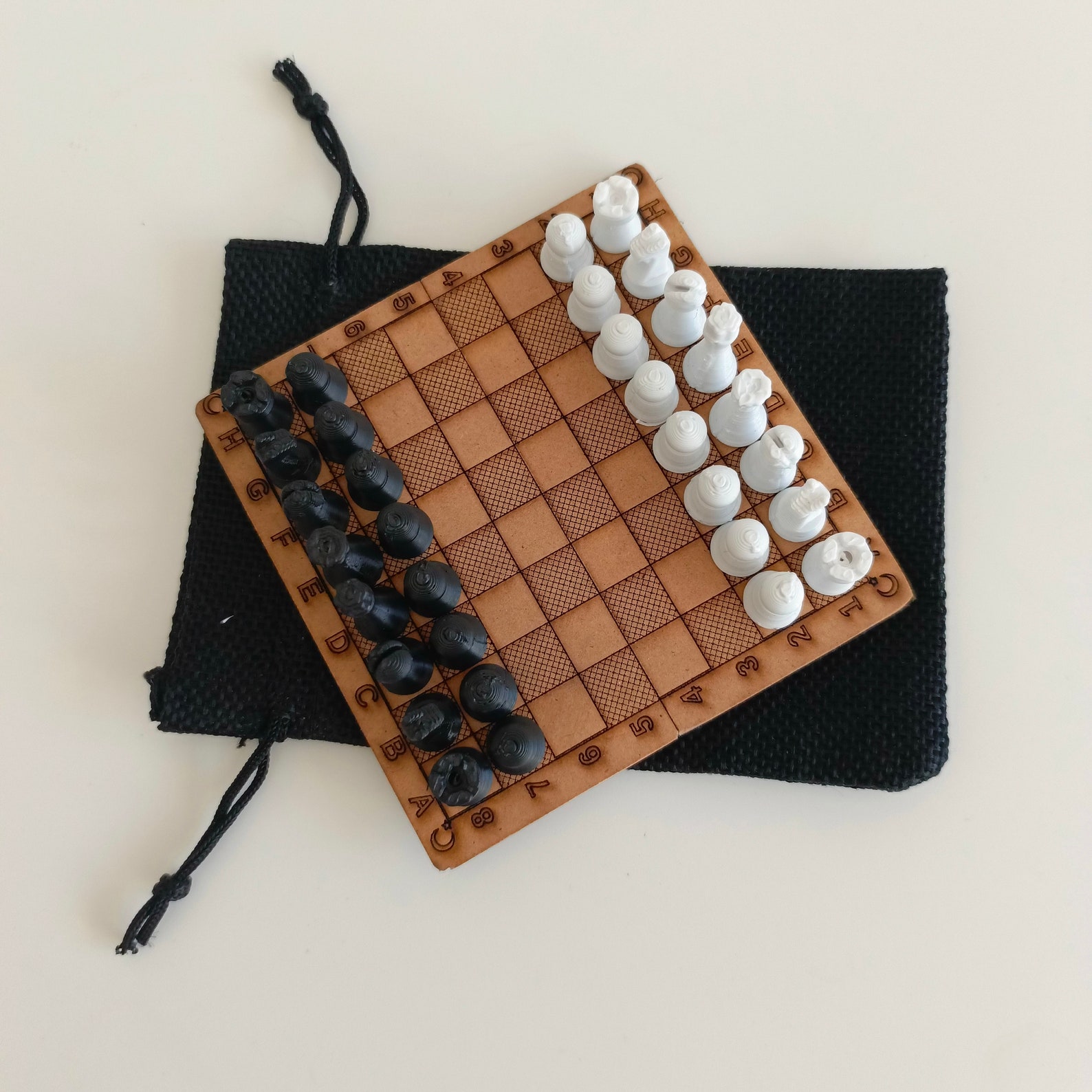 Mini Pocket Size Chess Set Wooden Table Chess Pieces and Easy Packeging ...