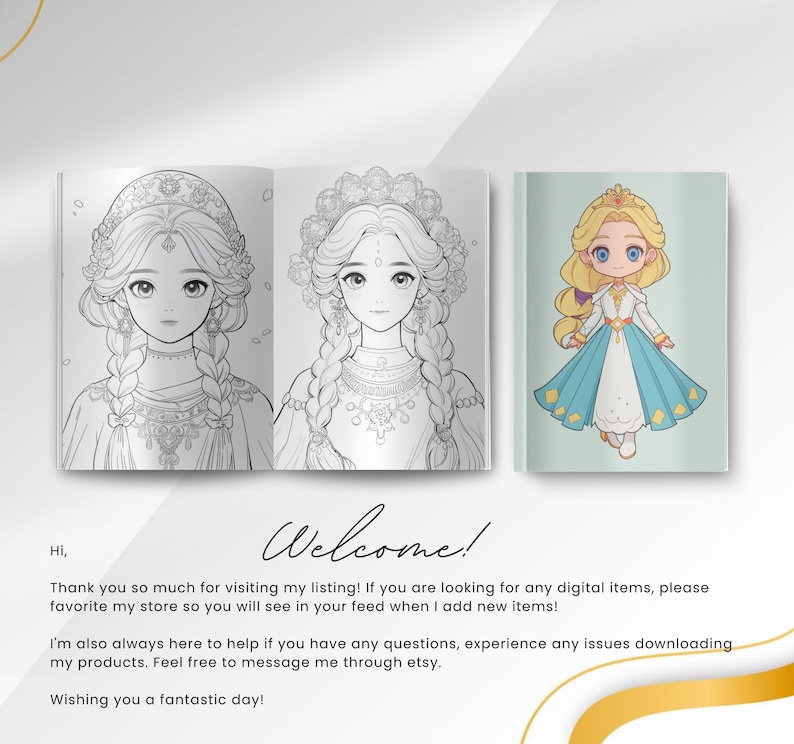 Princess Coloring Pages for Kids | Printable Activity (digital Download ...