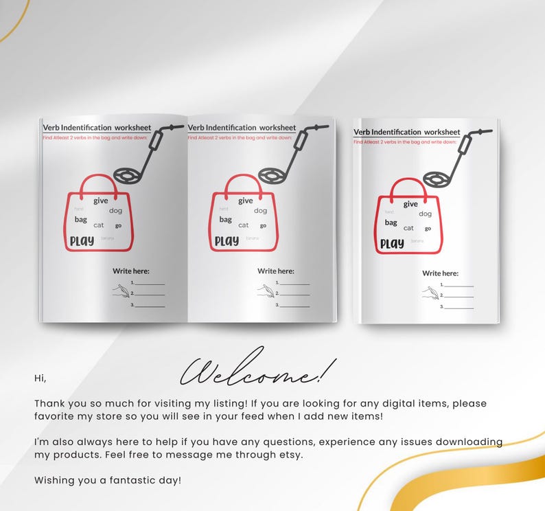 Verb Identification Practice Worksheet, Grammar Activity for Kids ...