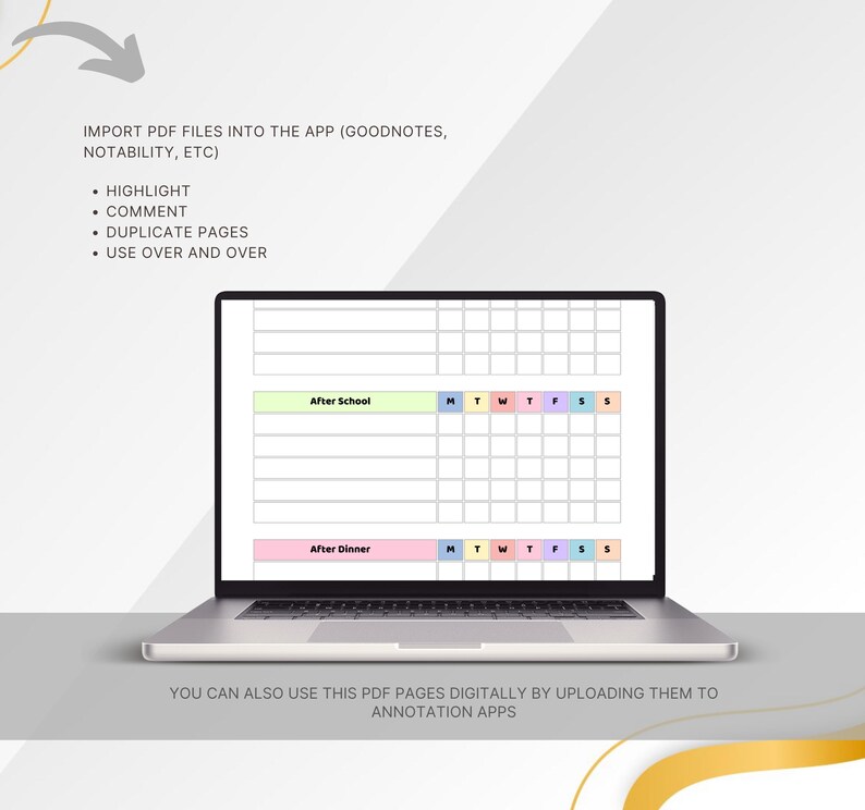 Weekly Chore Chart for Kids, Family Responsibility Tracker (printable ...