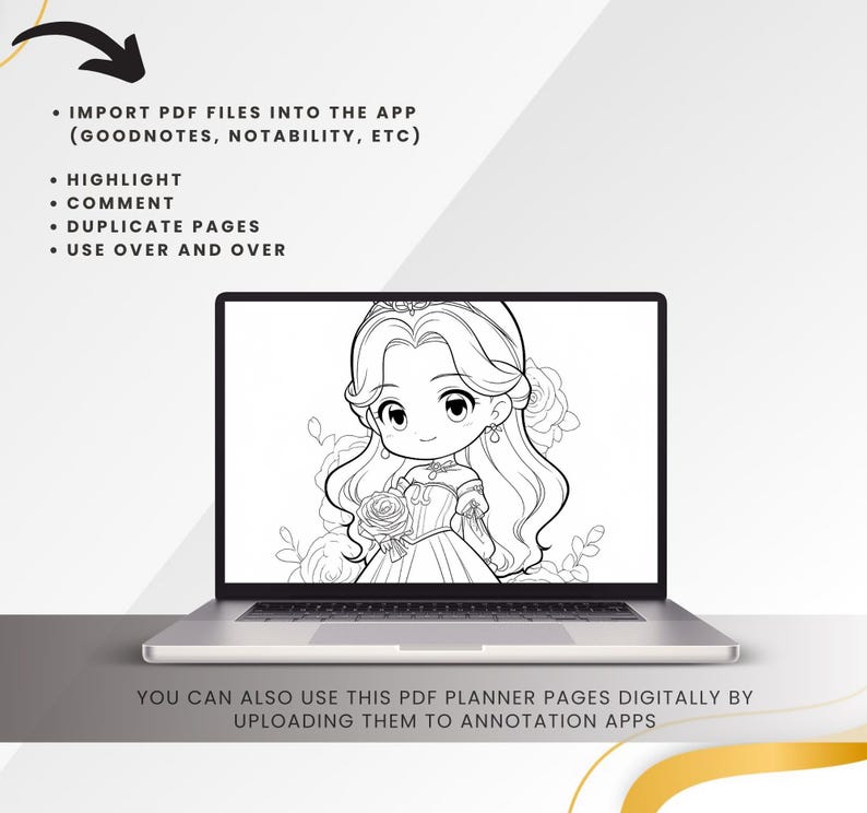 Princess Coloring Pages for Kids | Printable Activity (digital Download ...