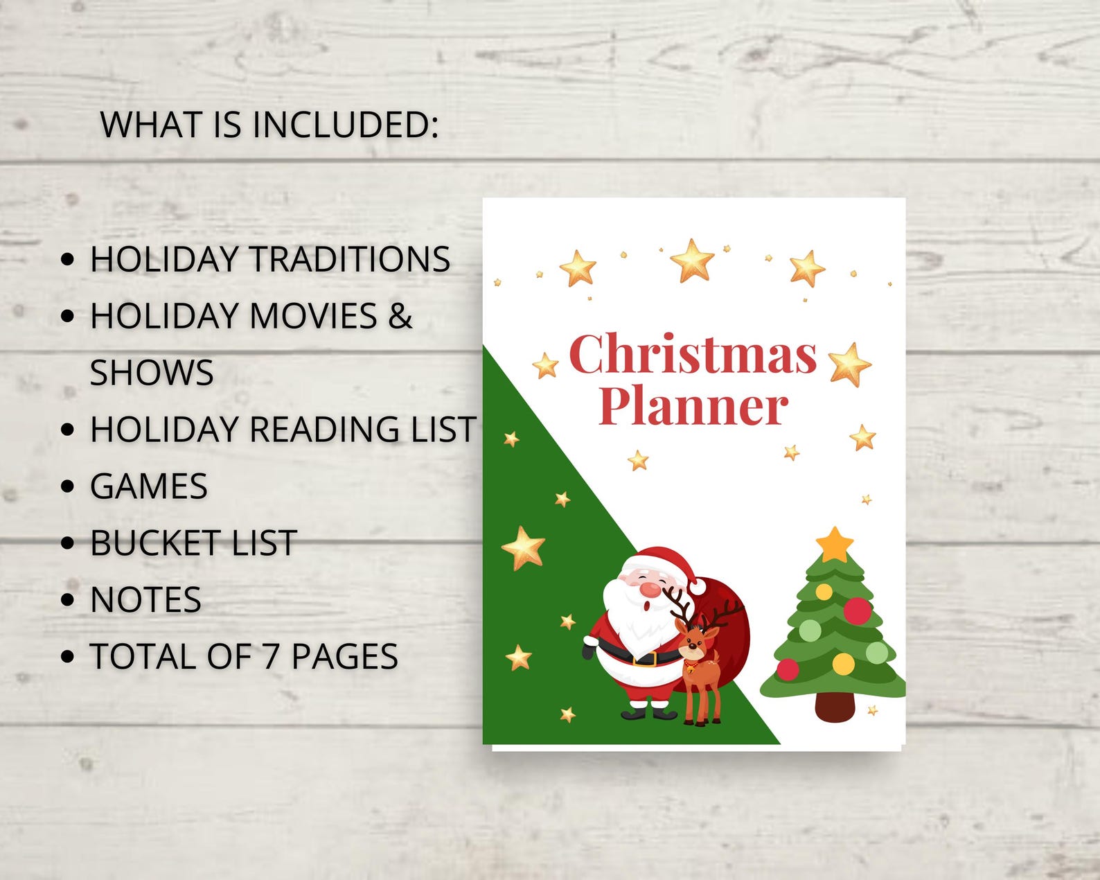 Christmas Planner Printable, Holiday Event Schedule (digital Download ...