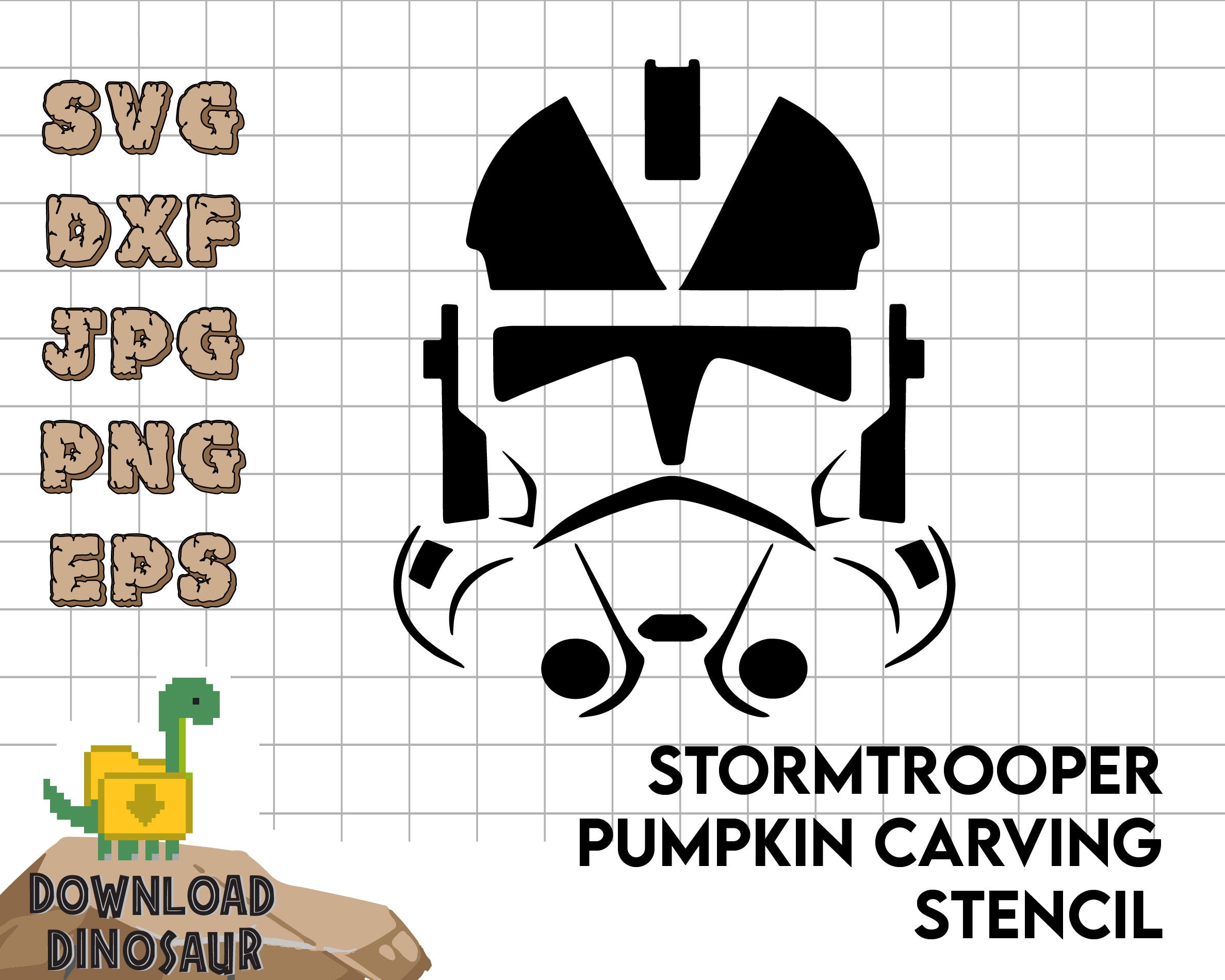 Stormtrooper Pumpkin Stencil