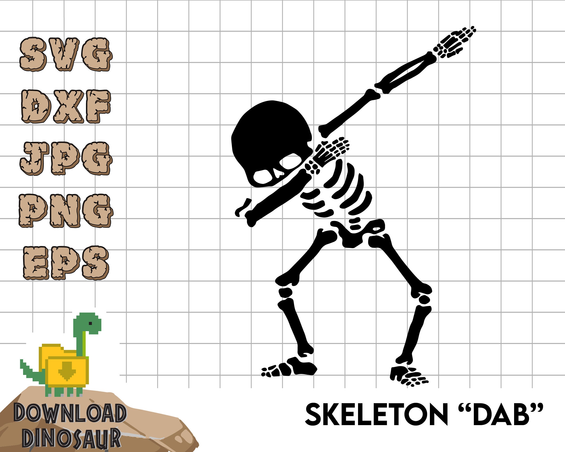 Skeleton Dab, Skeleton Clipart, Funny Halloween Shirt, Spooky Clipart ...