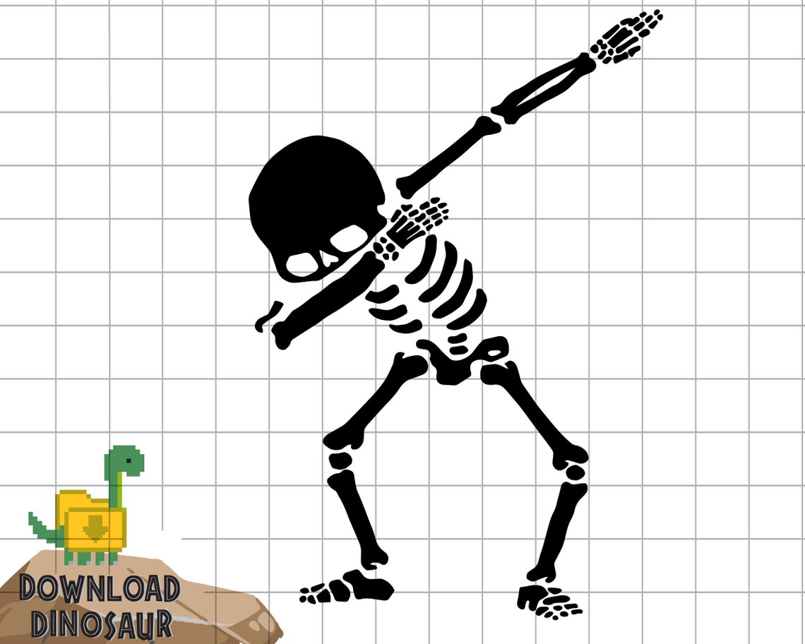 Skeleton Dab, Skeleton Clipart, Funny Halloween Shirt, Spooky Clipart ...