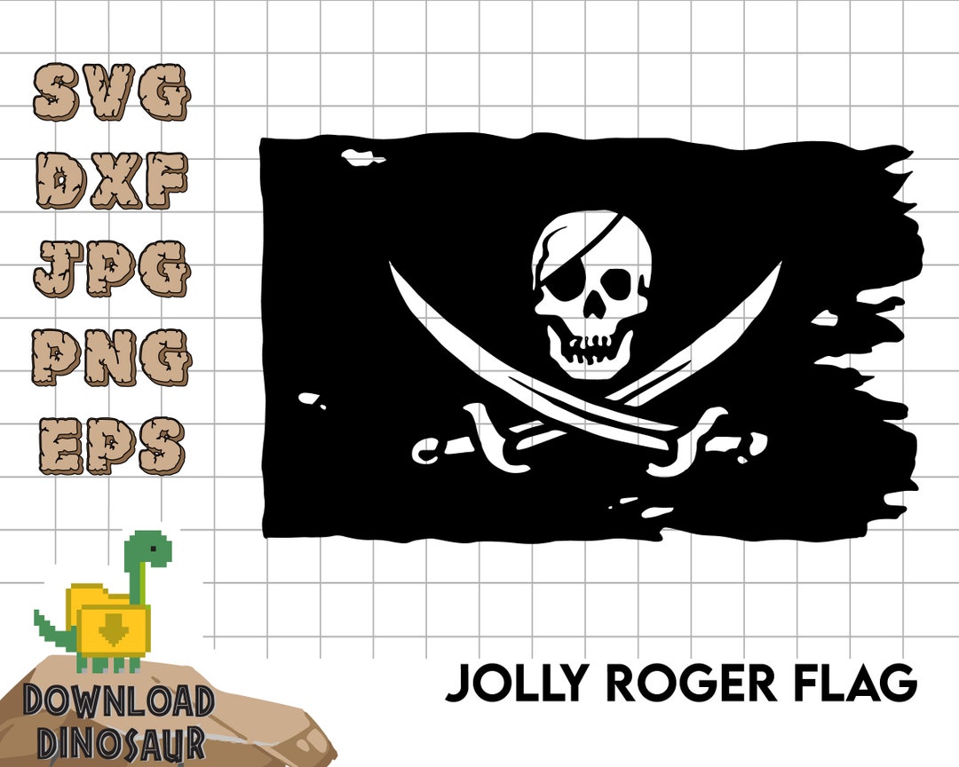 Jolly Roger SVG, Jolly Roger Flag, Jolly Roger Stencil, Halloween Porch ...