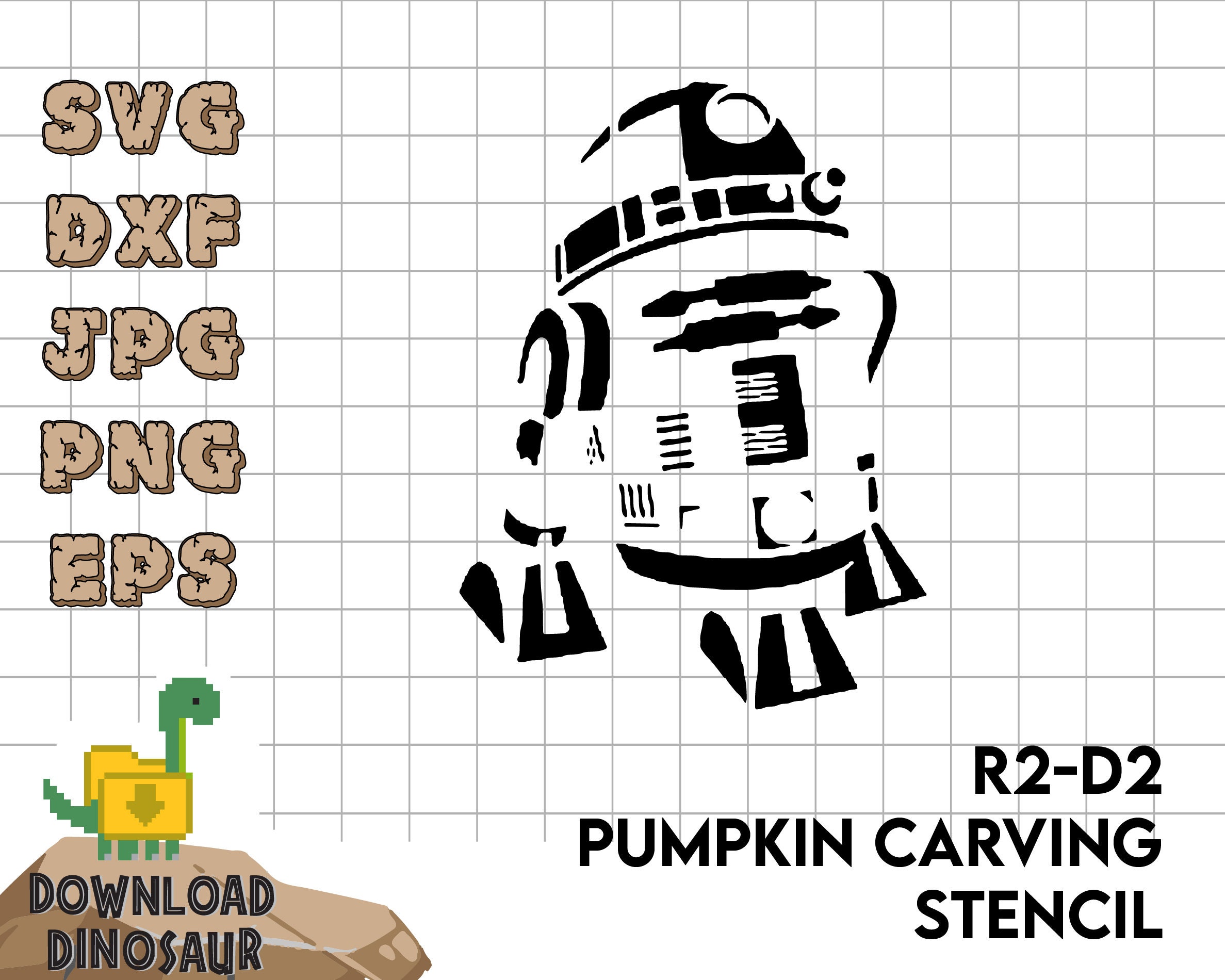 R2d2 Pumpkin Stencil