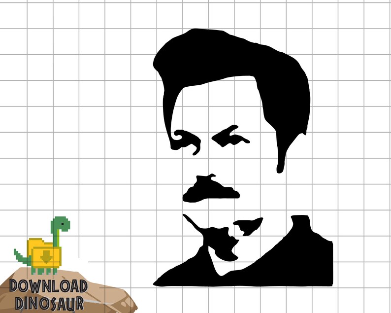 Ron Swanson Pumpkin Carving Stencil, Parks and Rec Poster, Ron Swanson ...