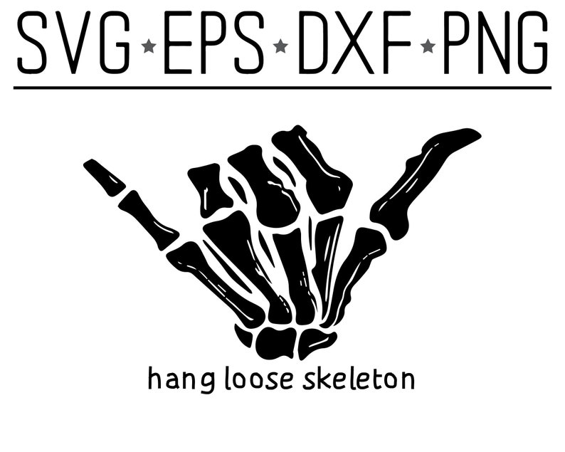 Macabre Art, Halloween Skeleton Hand, Hang Loose SVG, Skeleton Surfer ...