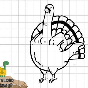 Flipping the Bird SVG, Turkey Clipart, Thanksgiving Shirt SVG ...