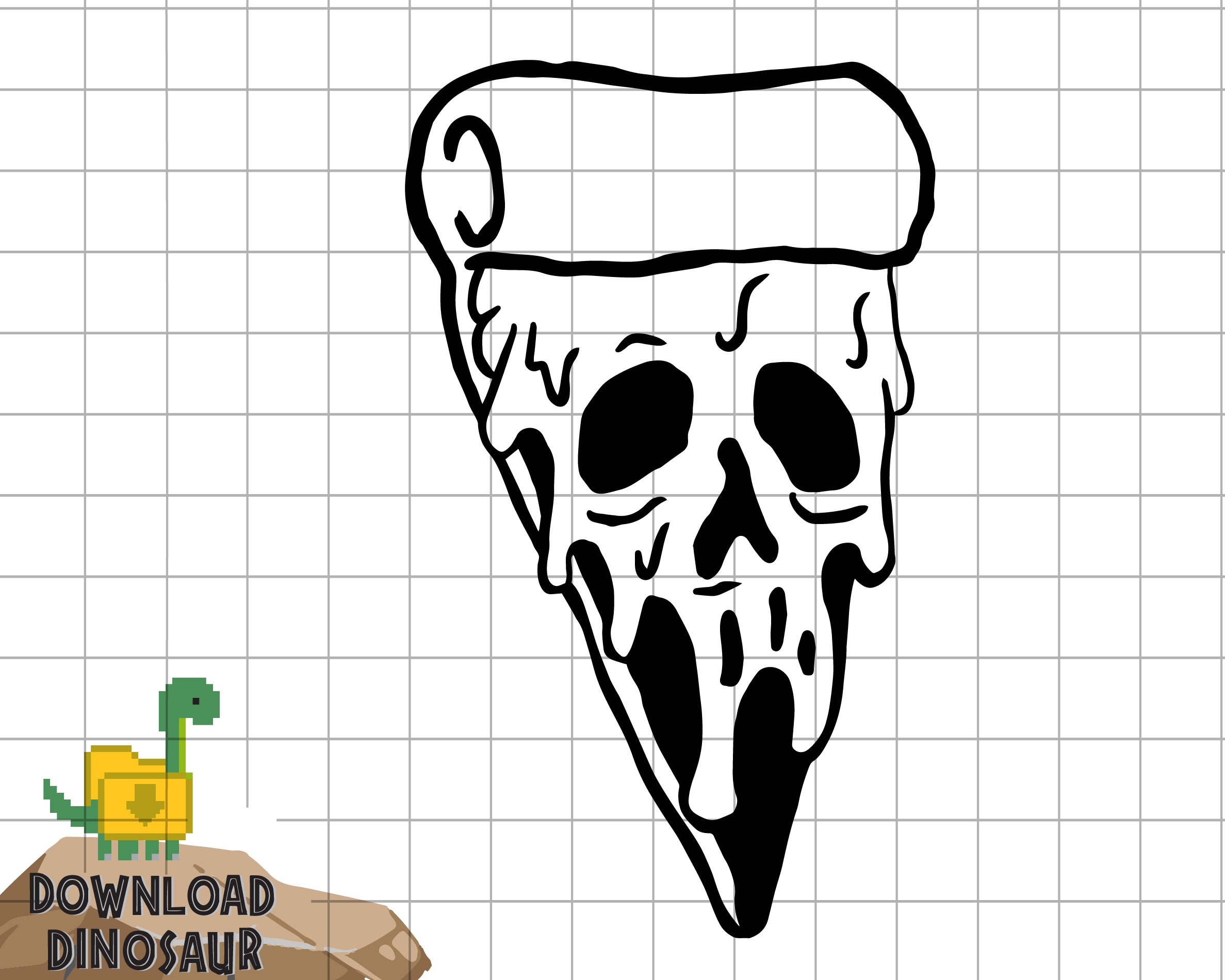 Pizza Skull SVG, Funny Halloween SVG, Spooky Clipart, Pizza Party ...