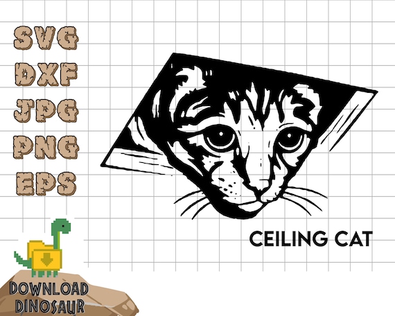 Funny Cat Shirt Men Ceiling Cat SVG Cat Themed Gifts Funny - Etsy