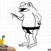 Cool Frog Pointing. Cartoon Frog Digital Download. Frog Decor, Reptile ...
