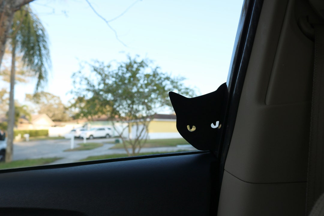Two Cat Face Peeking Car Window Silhouette. 3D Printed - Etsy