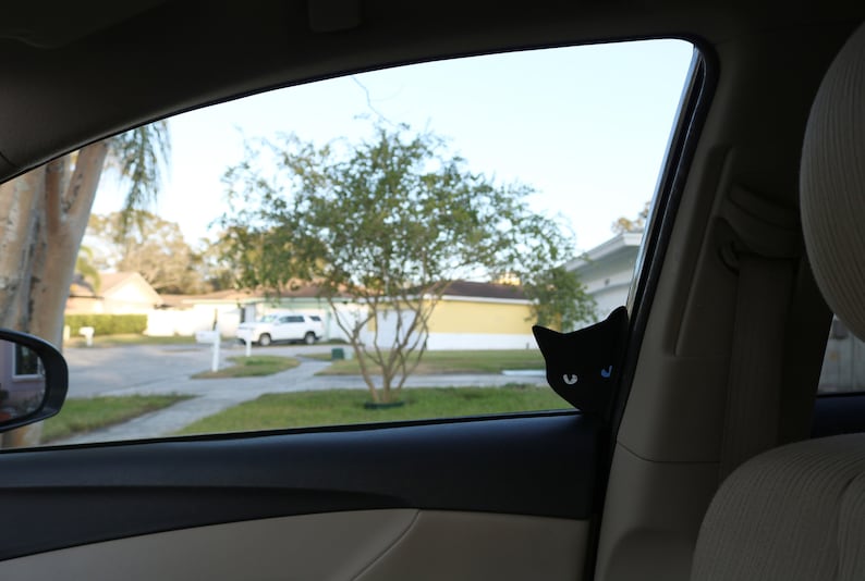 Two Cat Face Peeking Car Window Silhouette. 3D Printed - Etsy