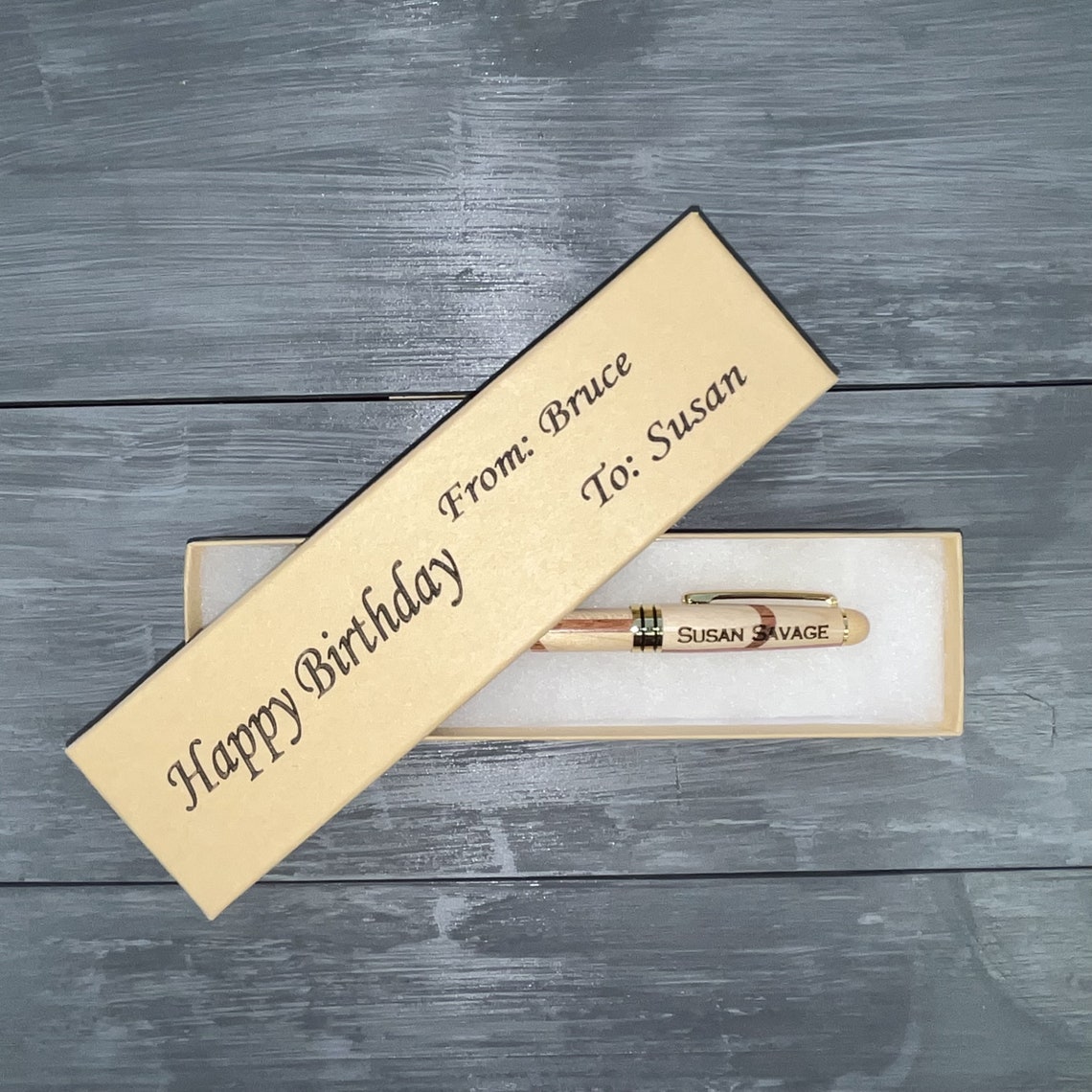Personalized Engraved Wood Pen Custom Wooden Ballpoint Pens - Etsy