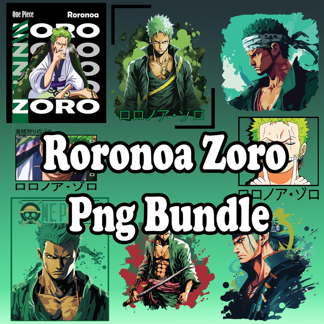 Roronoa Zoro PNG Bundle-8 One Piece, Anime, T-Shirt für Männer & Frauen ...