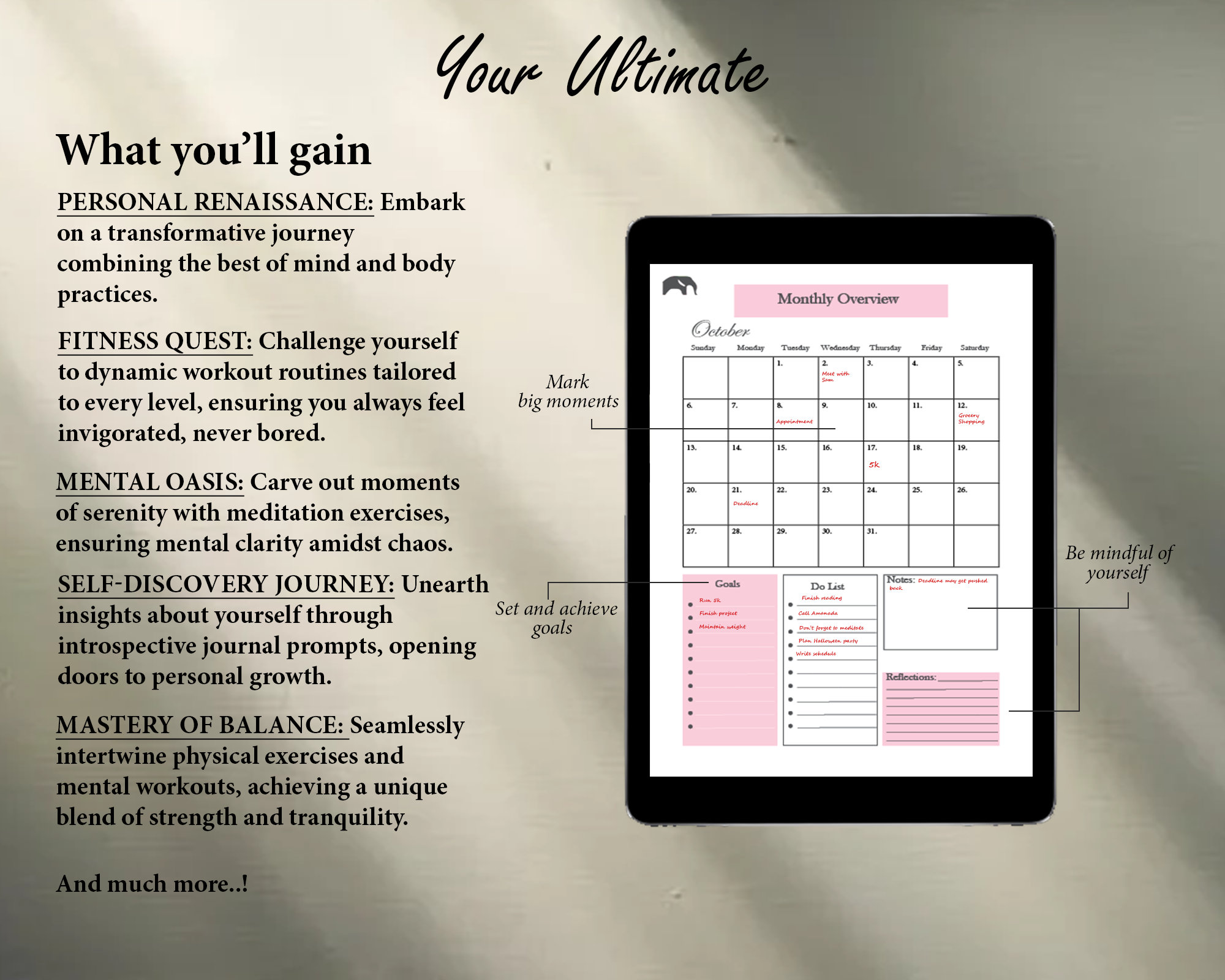 2024 Planner Printable/digital, Holistic Mindbody Fitness & Mental ...
