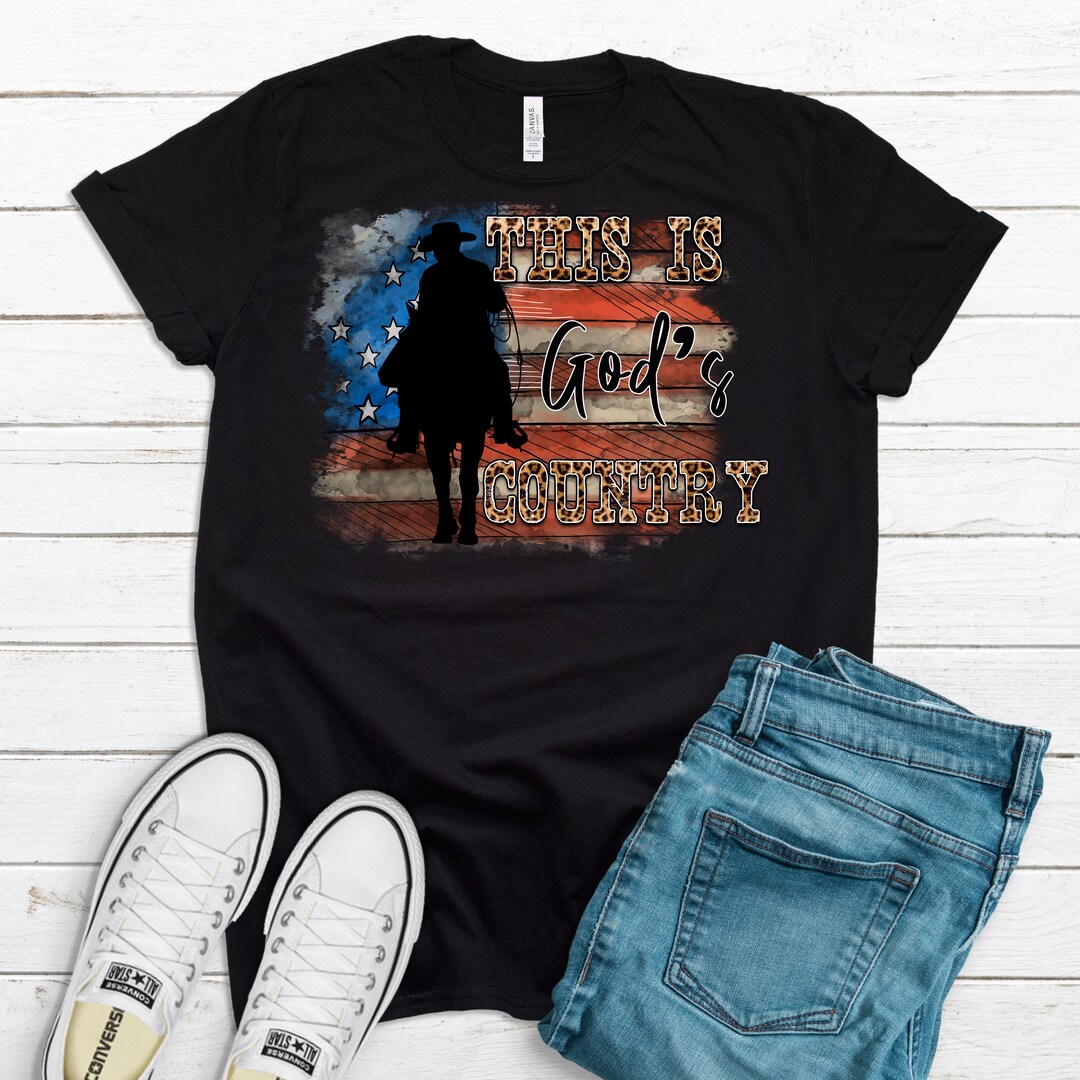This is Gods Country, Horseback Riding Shirt, American Flag Tshirt ...