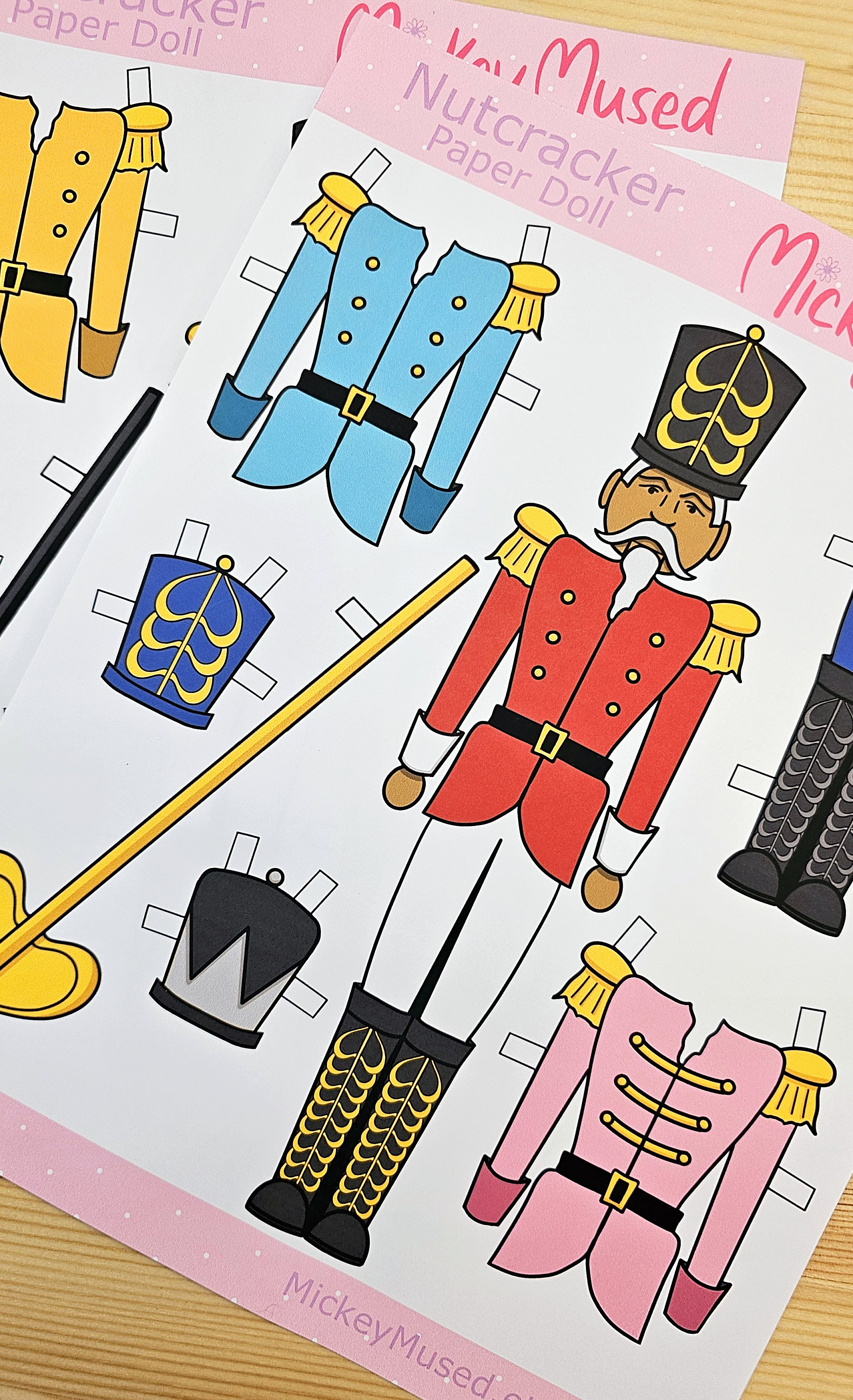 Nutcracker Paper Dolls & Bonus Colouring Page, PRINTABLE DOWNLOAD - Etsy
