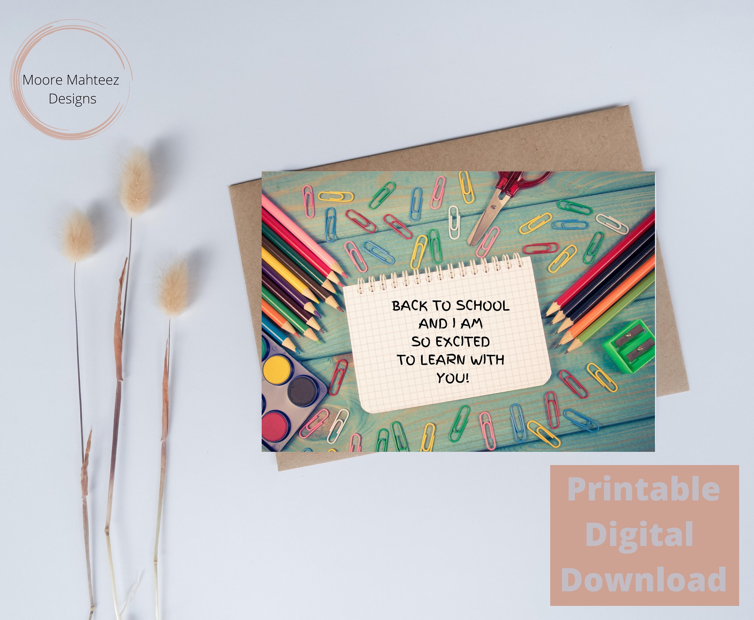 Printable Greeting Card Back to School Card for Student or Teacher ...