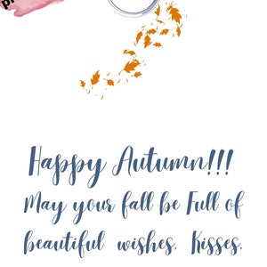 Printable Greeting Card Autumn Card Happy Fall Card - Etsy