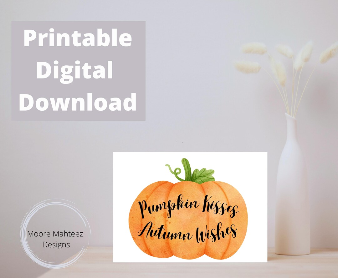 Printable Greeting Card | Pumpkin Card| Autumn Card| Happy Fall Card ...