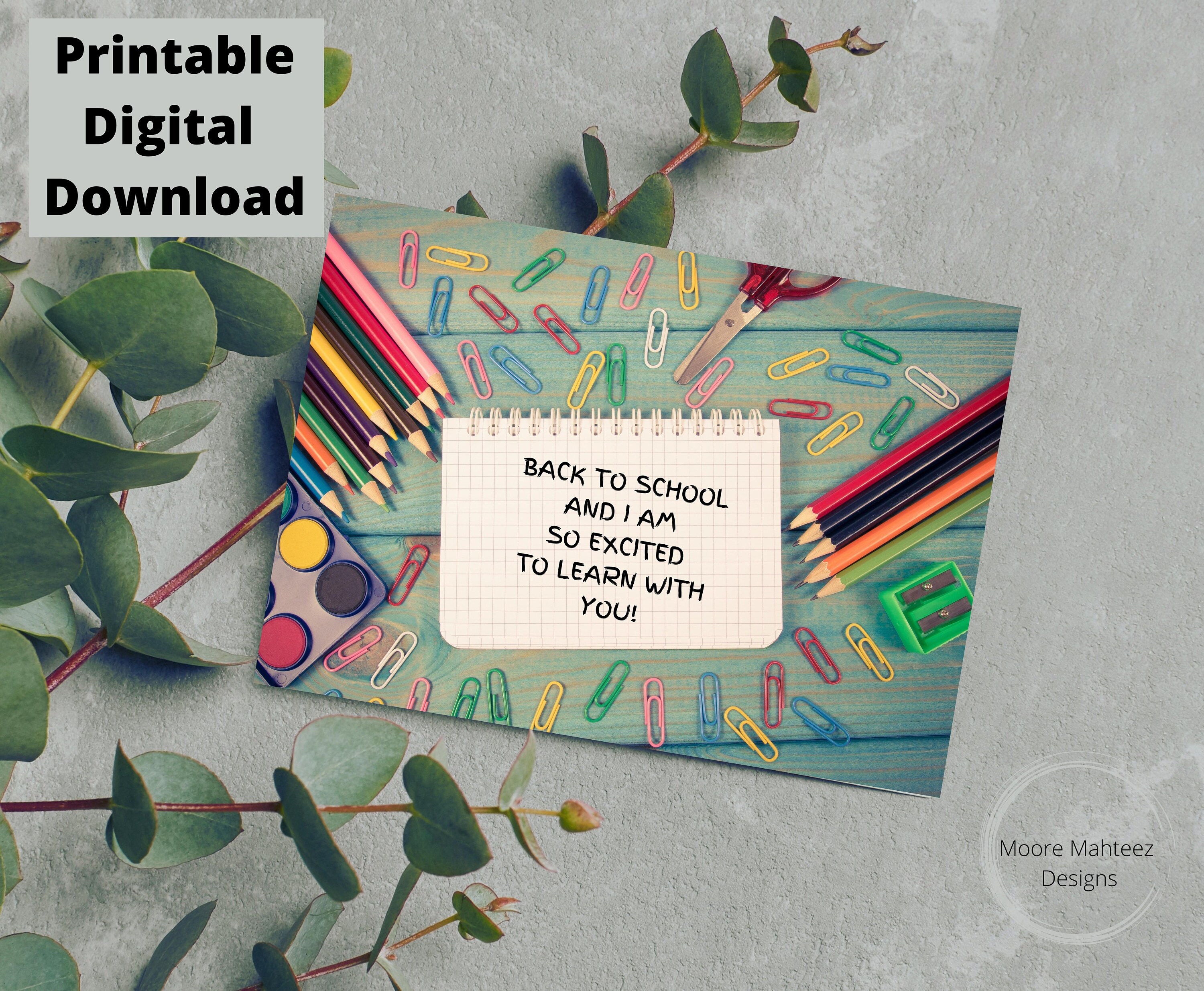 Printable Greeting Card Back to School Card for Student or Teacher ...