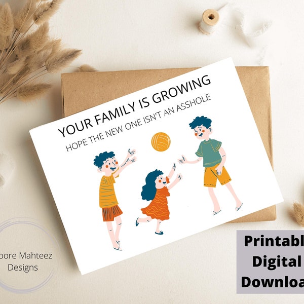 Growing Family Card Printable - Etsy