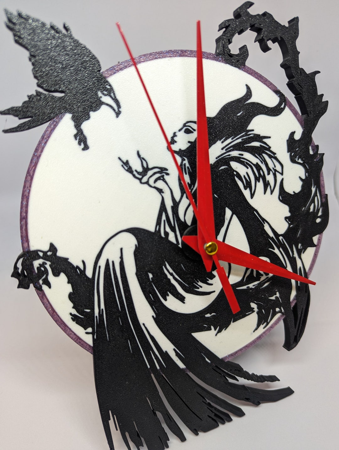 Maleficent 3D Printed Clock | Disney Villains | Sleeping Beauty - Etsy