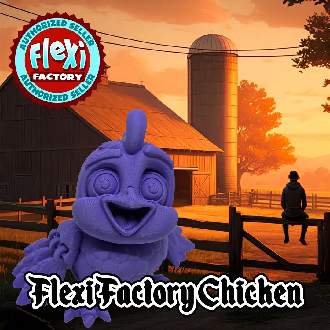 Flexi Factory Articulated Chicken | 3D Printed | Articulated Fidget Toy ...