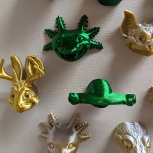 Animated Animal Refrigerator Magnets | Choose Color and Type | Cute 3D ...