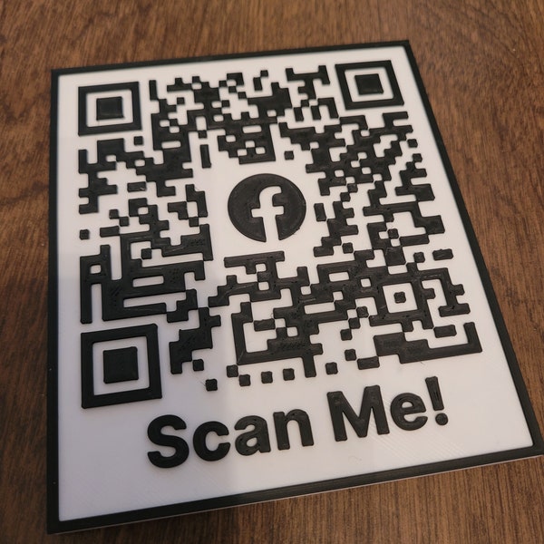 3d Printed Qr Code Plaque - Etsy
