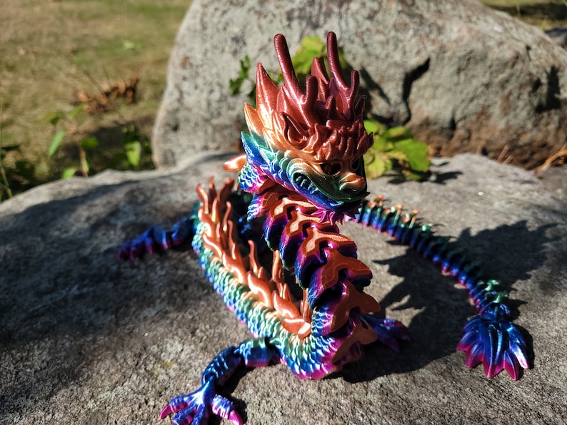Flexi Factory Dragon 26 Inch 3D Printed Articulated Fidget - Etsy