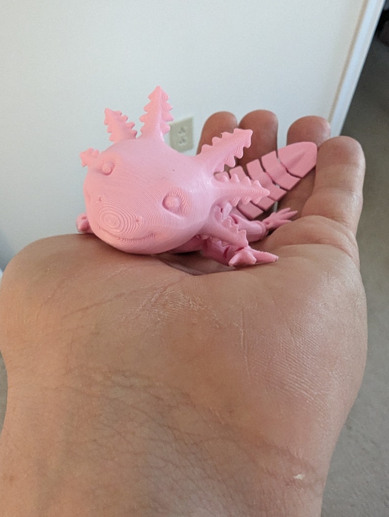 3D Printed Articulated Axolotl Figurine - Fidget Toy - Matmire Makes - Etsy