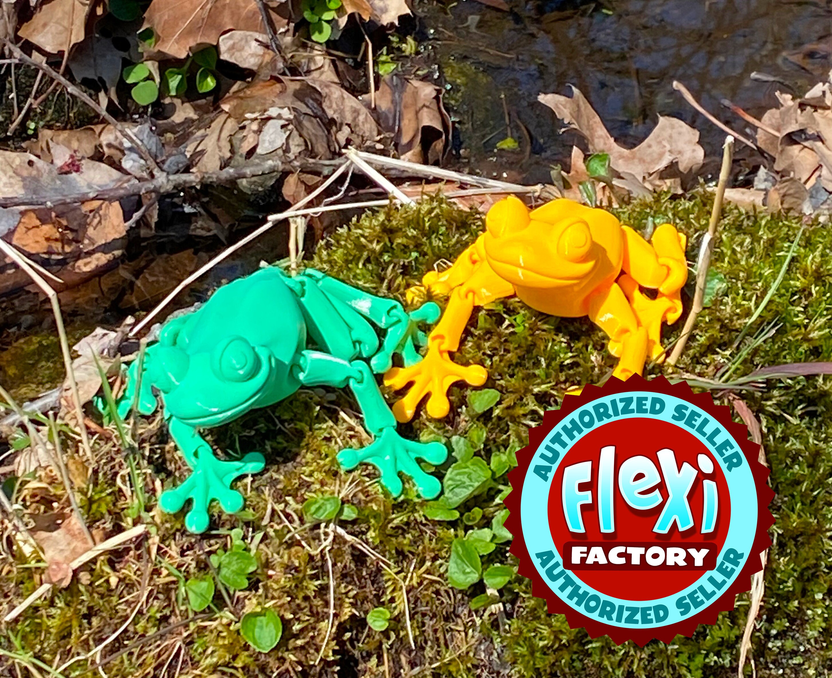 Flexi Factory Articulated Frog | 3D Printed | Articulated Fidget Toy - Etsy