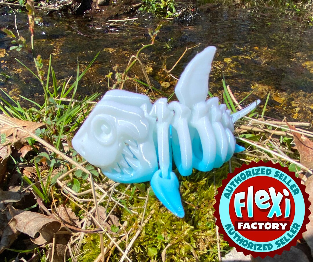Flexi Factory Articulated Shark | 3D Printed | Articulated Fidget Toy ...
