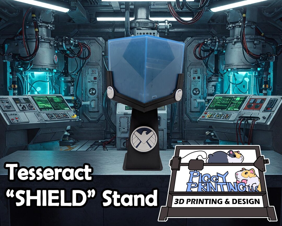 Tesseract Stand SHIELD Hydra Custom | 3D Printed | Cute Desk Accessory ...