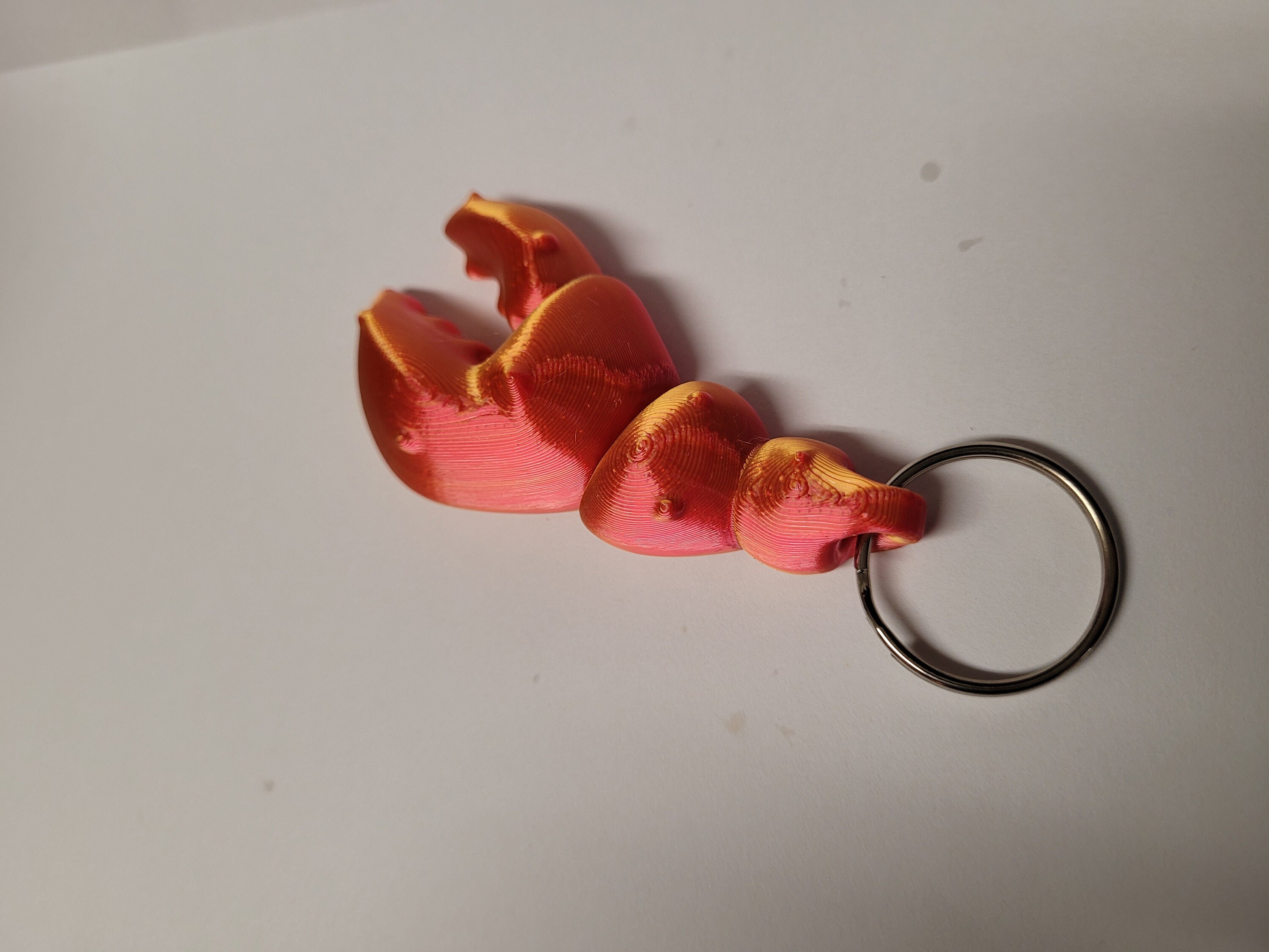 Flexi Factory Lobster Claw Keychain 3D Printed Articulated Fidget Toy ...